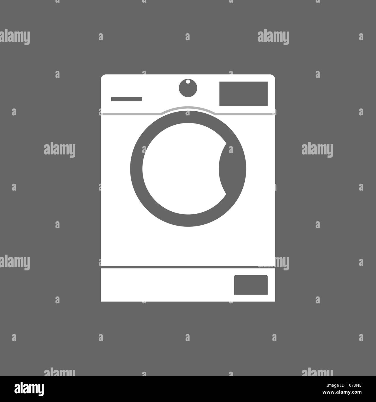 Vector illustration, flat design. Washing machine icon Stock Vector ...