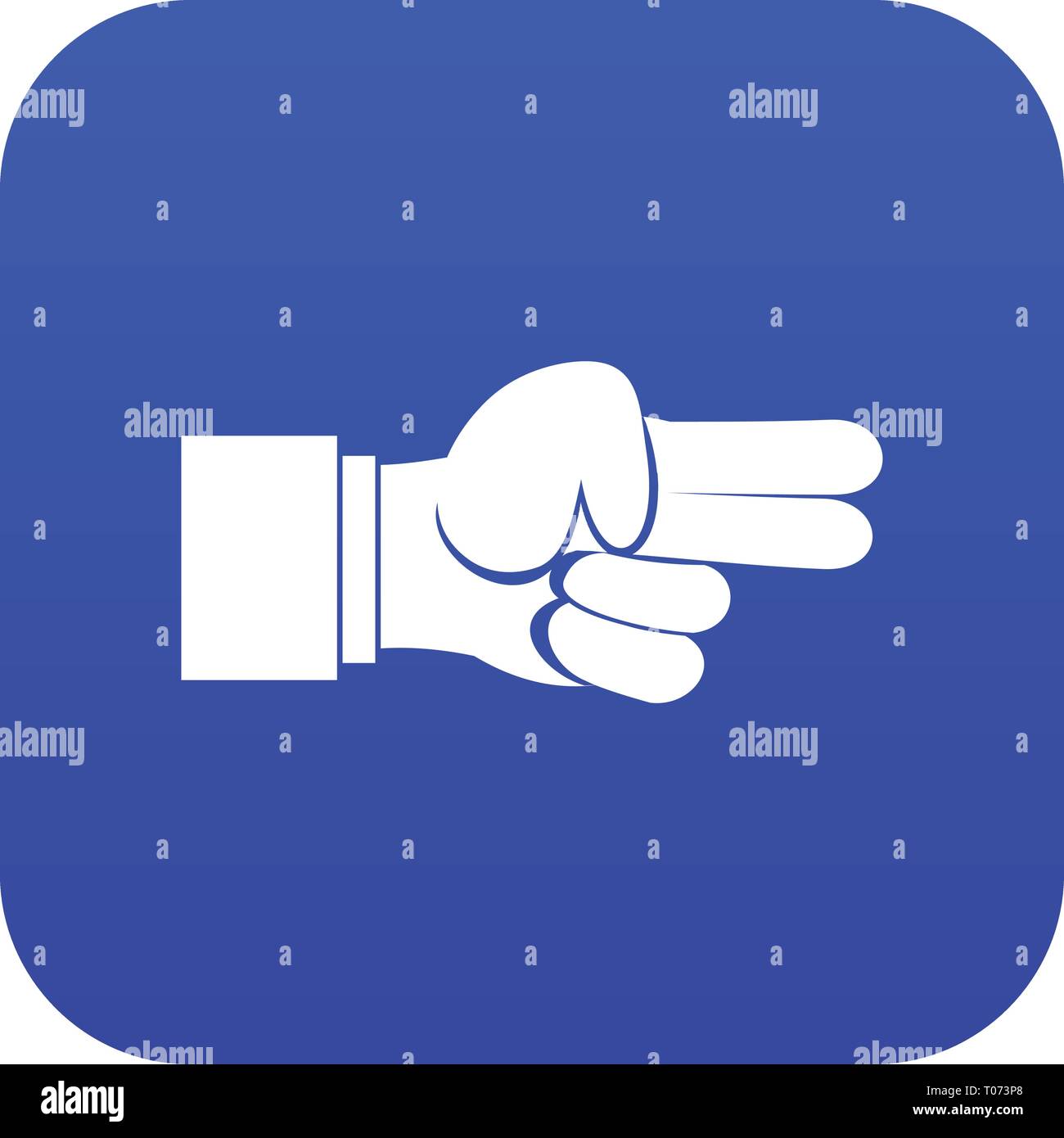 Hand showing two fingers icon digital blue Stock Vector Image & Art - Alamy