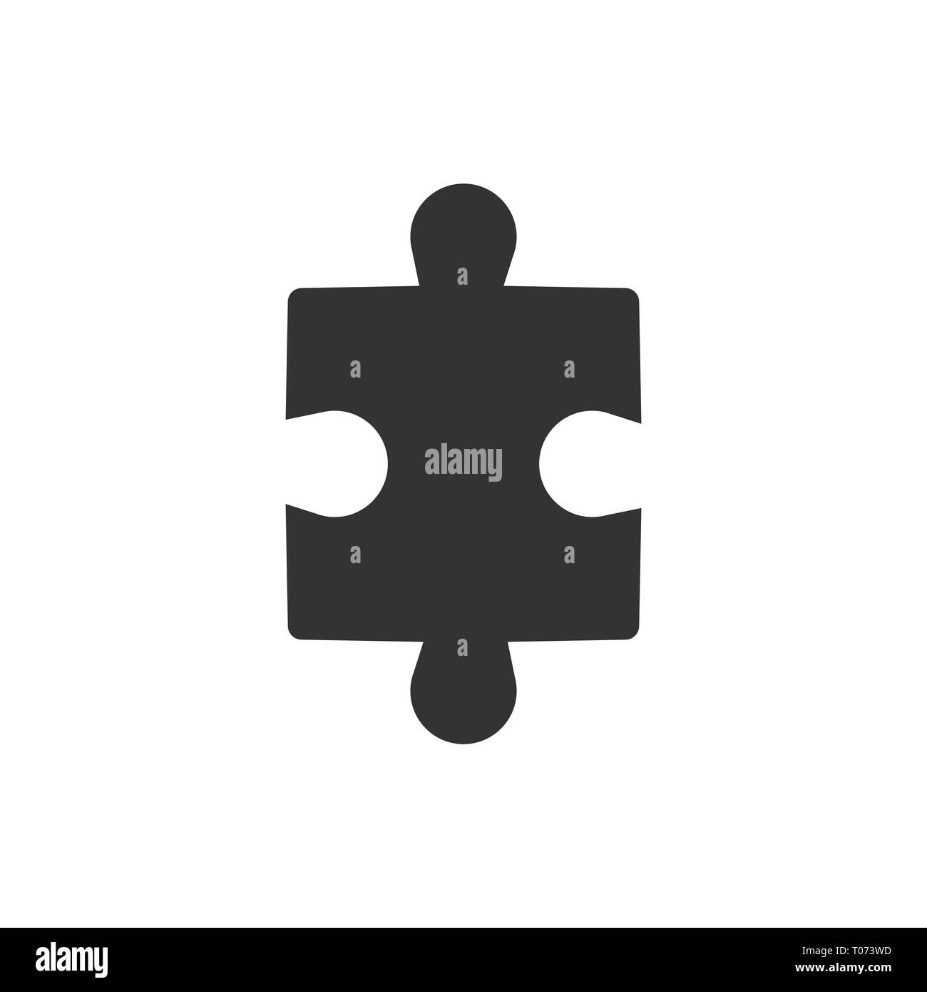 Simple puzzle icon. Vector illustration, flat design Stock Vector Image ...