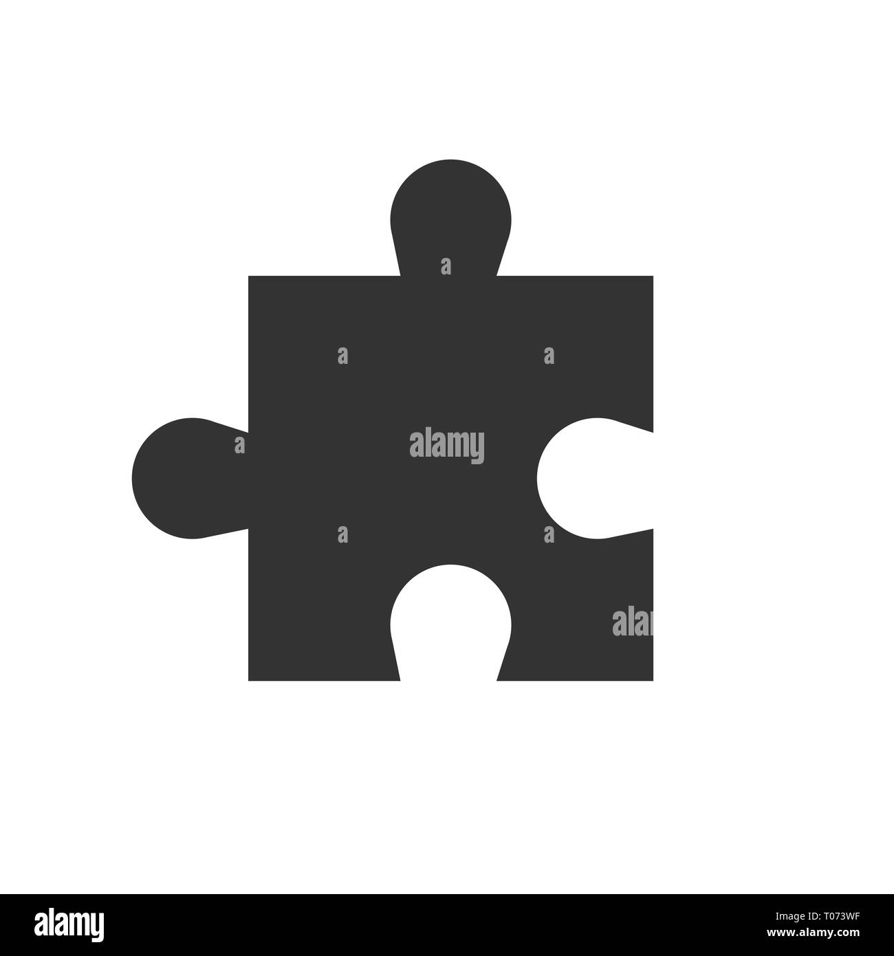 Simple puzzle icon. Vector illustration, flat design Stock Vector Image ...