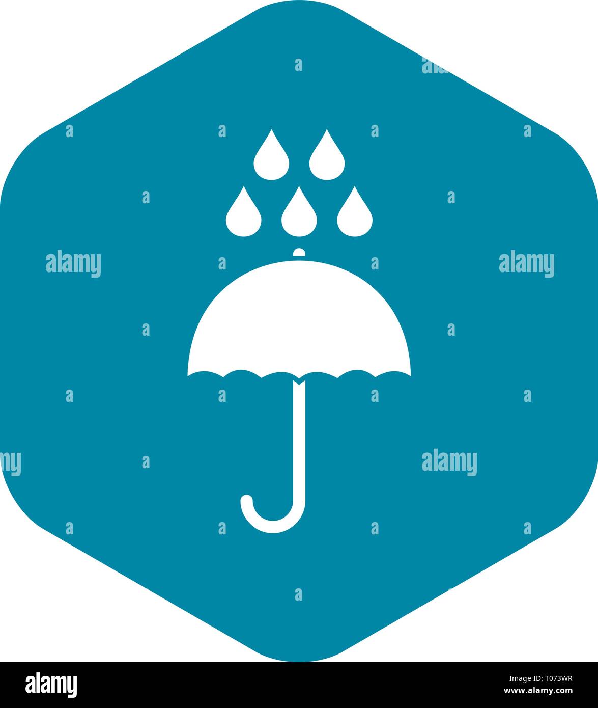 Umbrella and rain drops icon, simple style Stock Vector Image & Art - Alamy