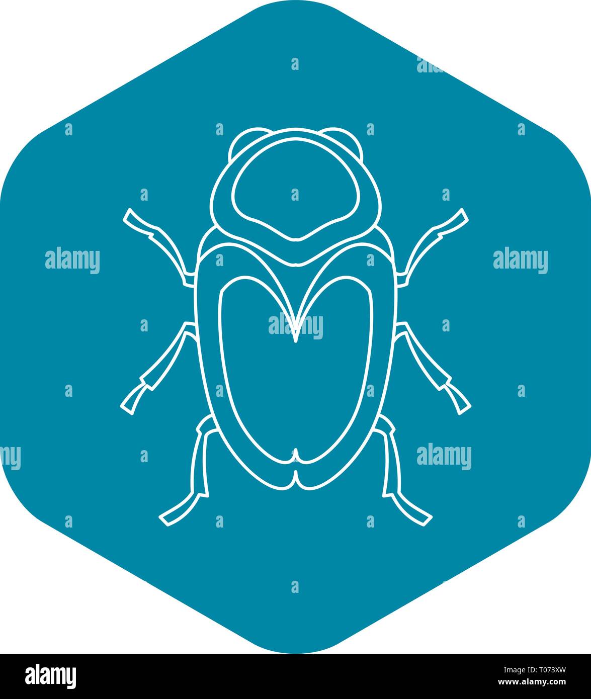 Scarab beetle icon, outline style Stock Vector Image & Art - Alamy