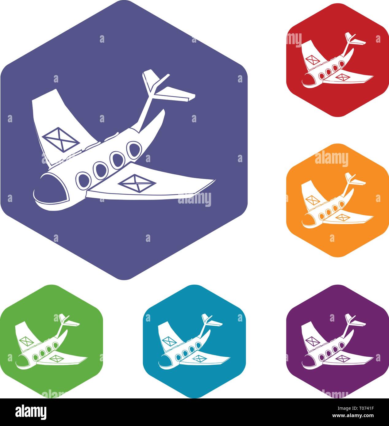 Air post delivery icons Stock Vector Images - Alamy
