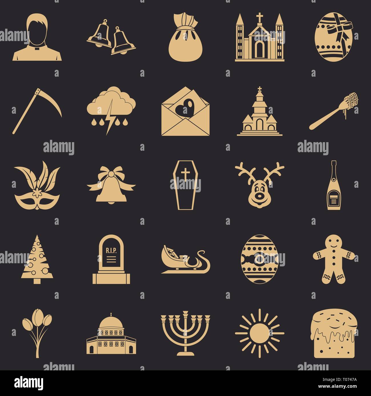 Faith icons set, simple style Stock Vector Image & Art - Alamy
