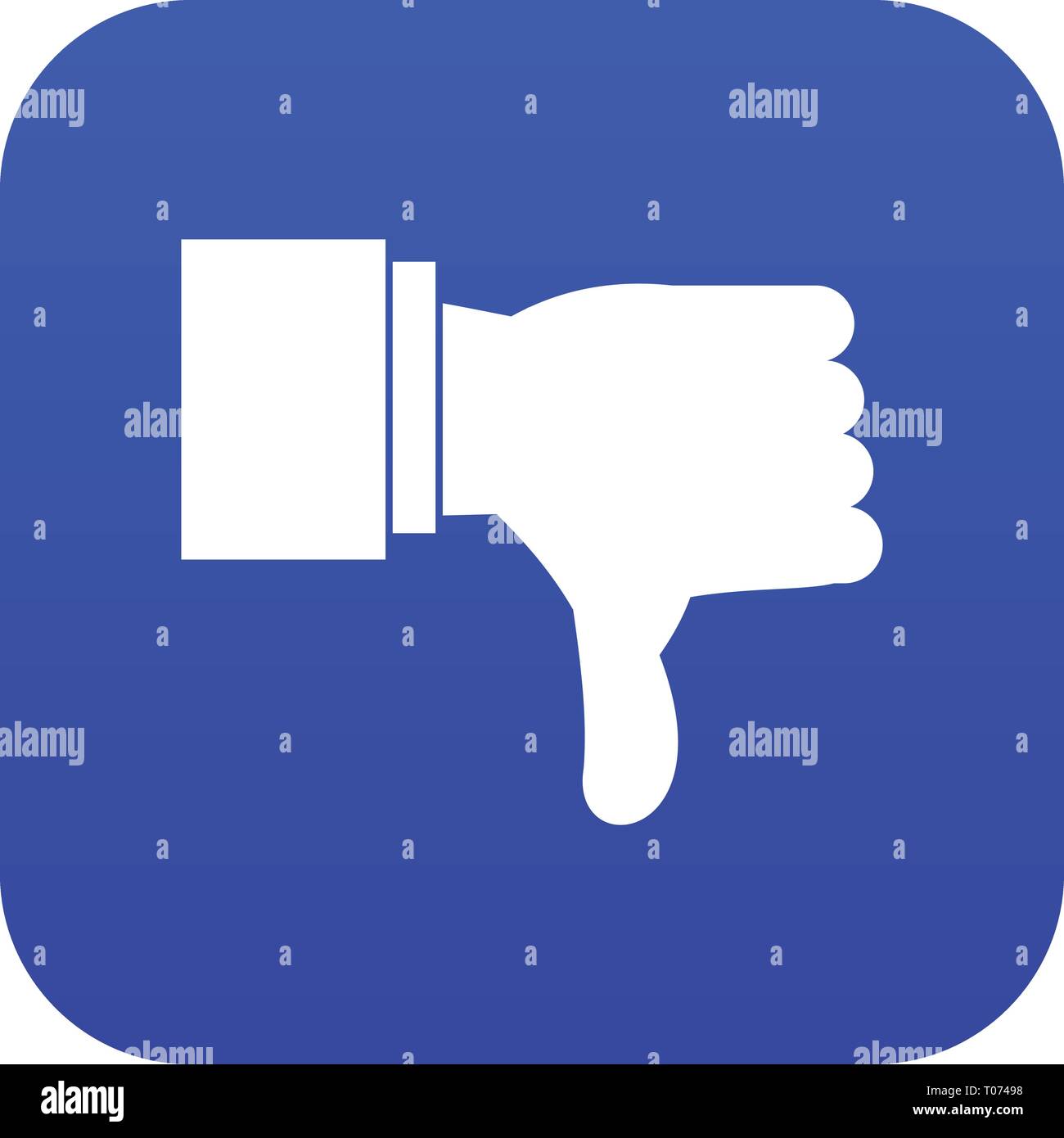 Thumb down gesture icon digital blue Stock Vector Image & Art - Alamy