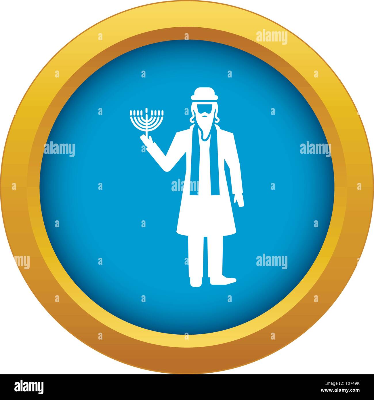 Jewish man icon blue vector isolated Stock Vector Image & Art - Alamy