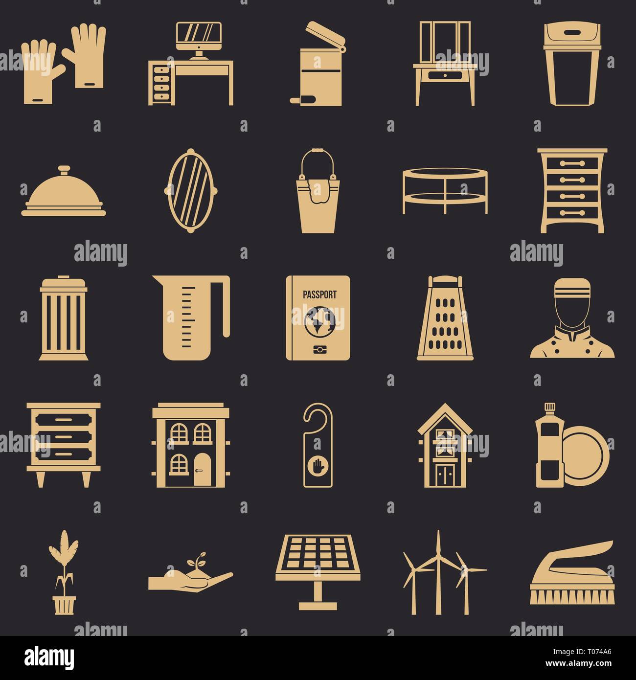 Refinement icons set, simple style Stock Vector Image & Art - Alamy