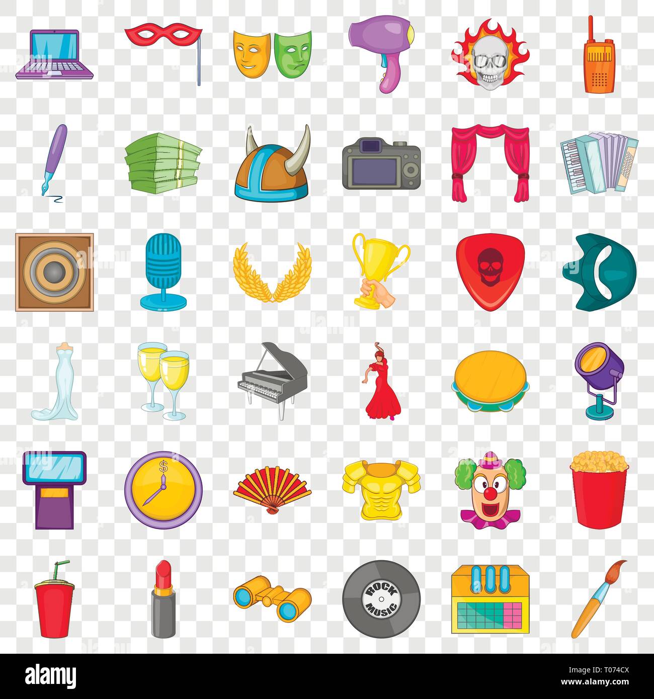 Concert icons set, cartoon style Stock Vector Image & Art - Alamy