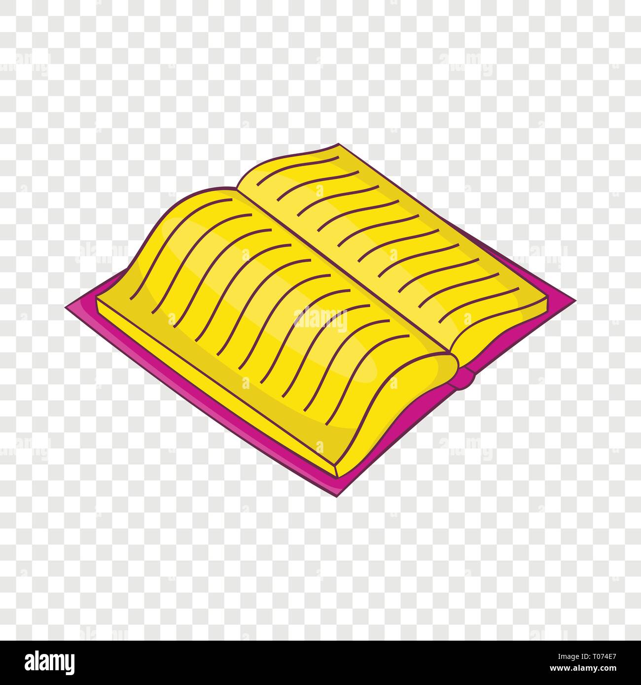 Open thick book with text icon, cartoon style Stock Vector Image & Art ...