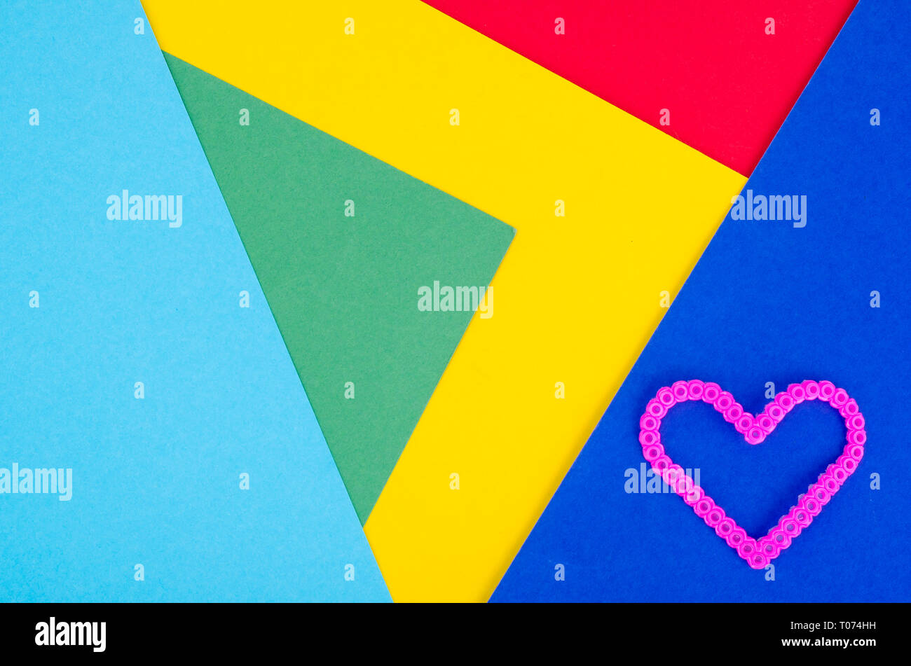 World Autism Awareness Day concept on different geometric colors ...