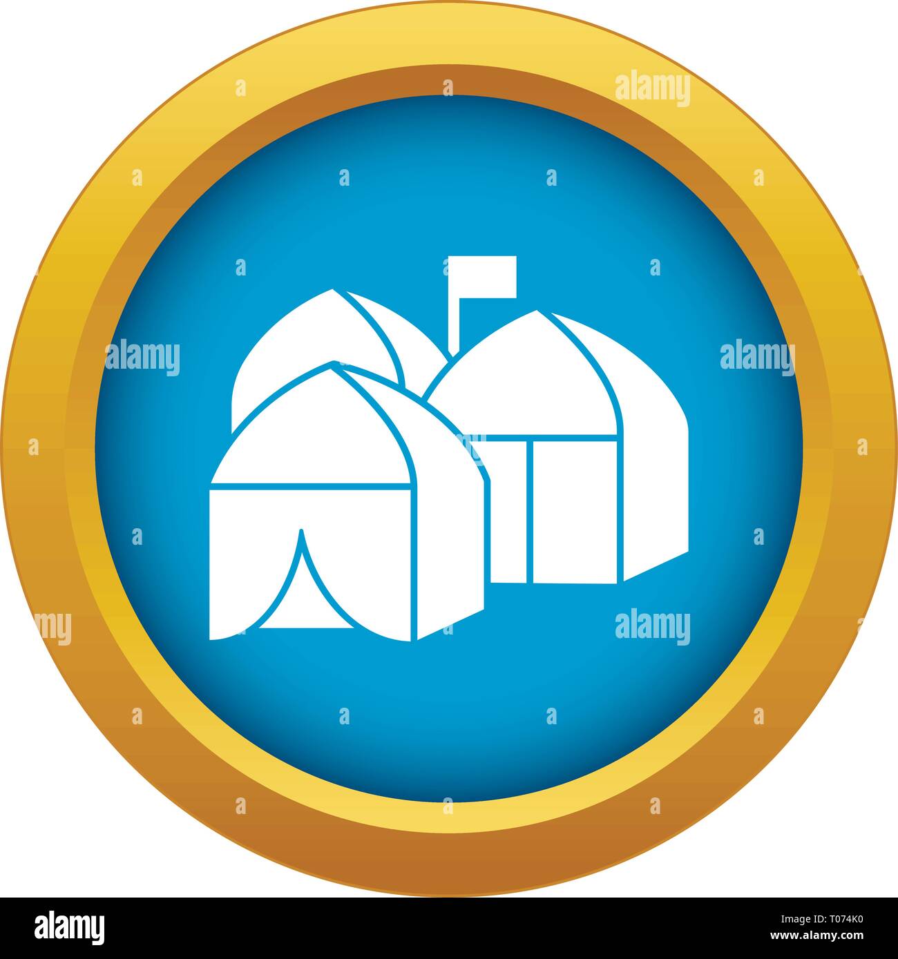 Refugee tent city icon blue vector isolated Stock Vector Image & Art ...