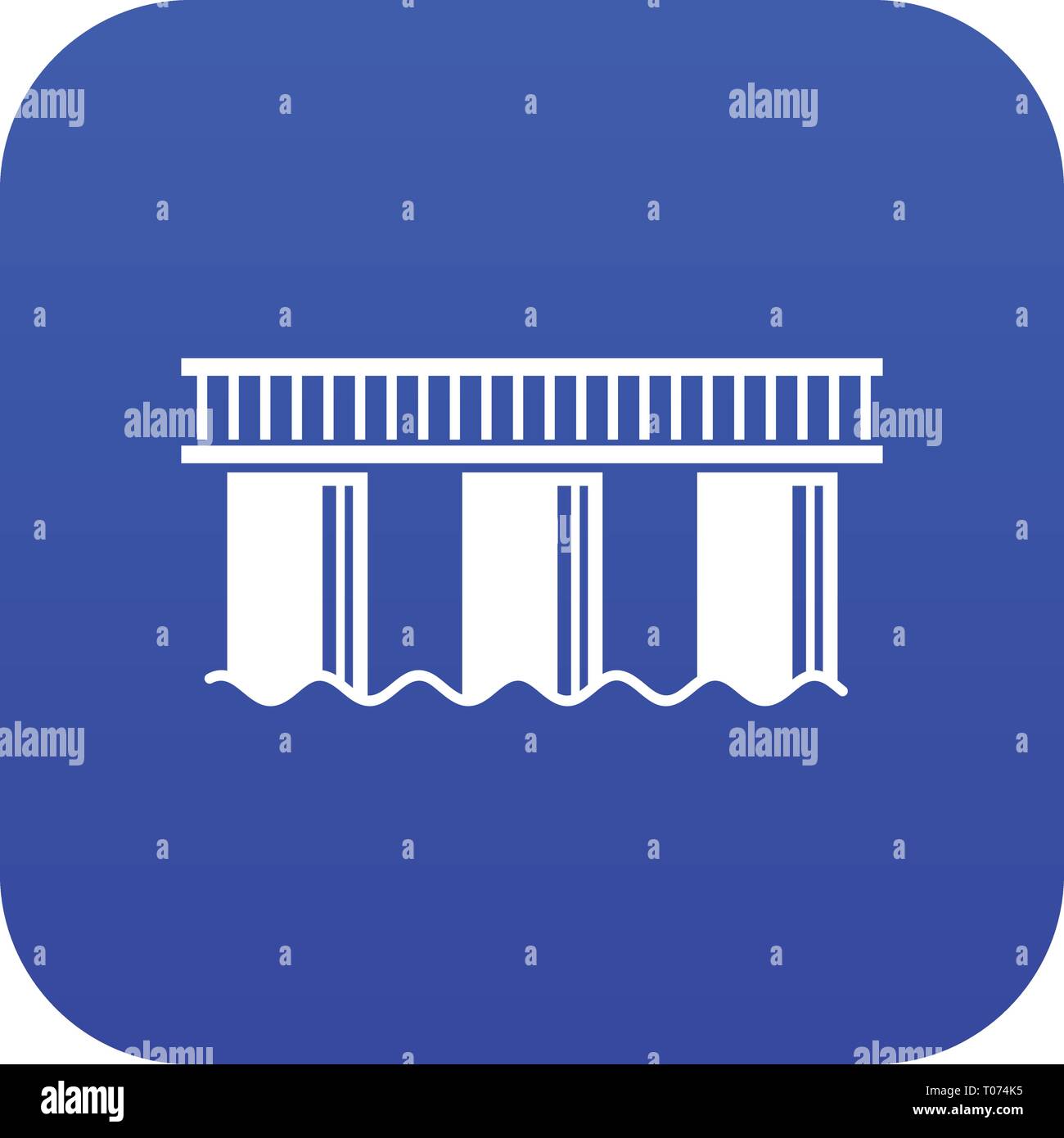 Urban bridge icon blue vector Stock Vector Image & Art - Alamy