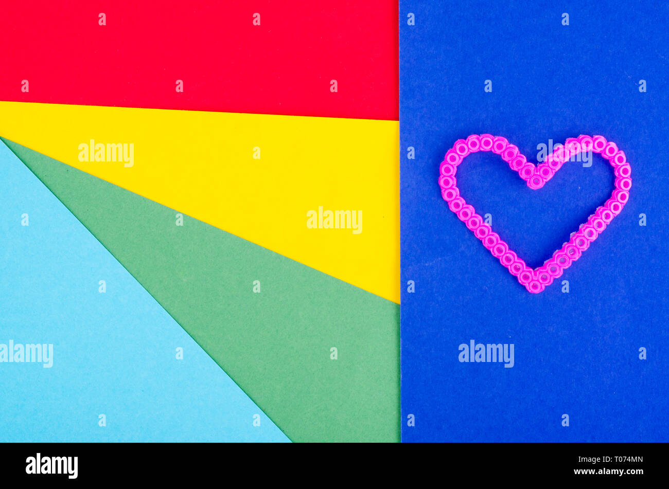 World Autism Awareness Day concept on different geometric colors ...