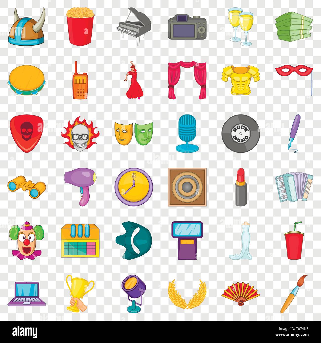 Music concert icons set, cartoon style Stock Vector Image & Art - Alamy