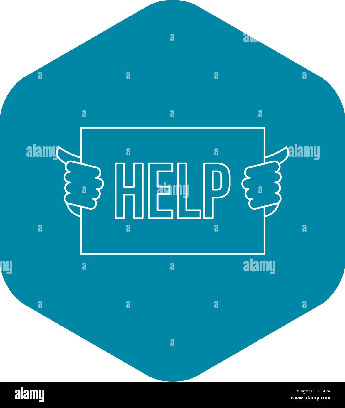 Help icon, outline style Stock Vector Image & Art - Alamy