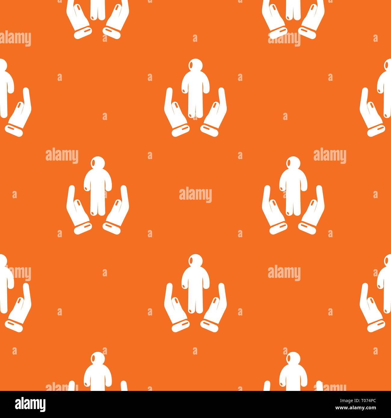 Protection life pattern vector orange Stock Vector Image & Art - Alamy