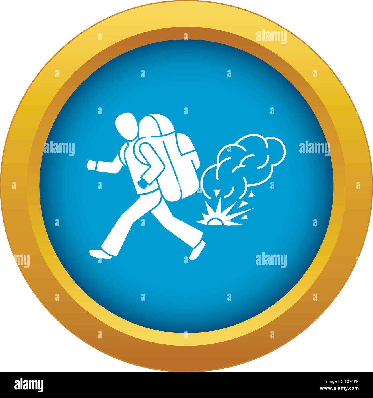 Running migrant man icon blue vector isolated Stock Vector Image & Art ...