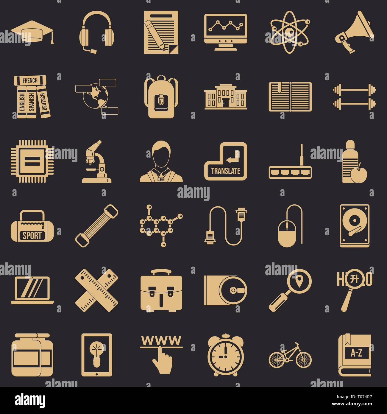 Business training icons set, simple style Stock Vector Image & Art - Alamy