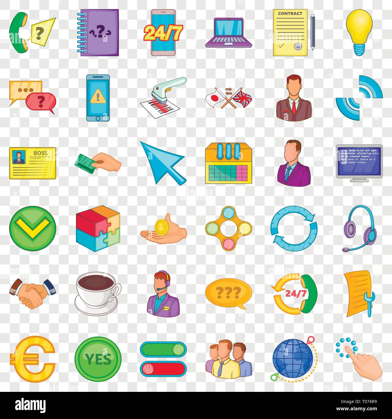 Internet business icons set, cartoon style Stock Vector Image & Art - Alamy