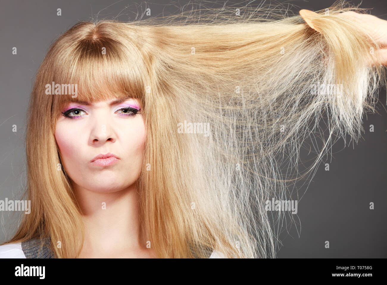 Female hairdresser bad haircut hi-res stock photography and images - Alamy