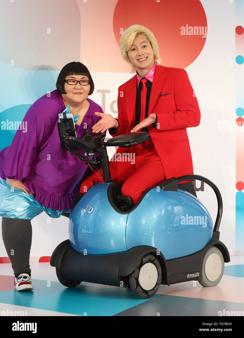 Tokyo, Japan. 18th Mar, 2019. Japanese comedy duo Maple Superalloy ...