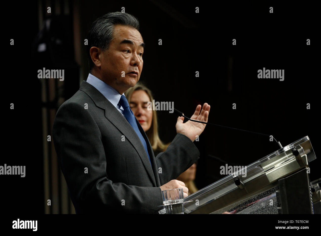 Brussels, Belgium. 18th March, 2019. Chinese Minister of Foreign ...