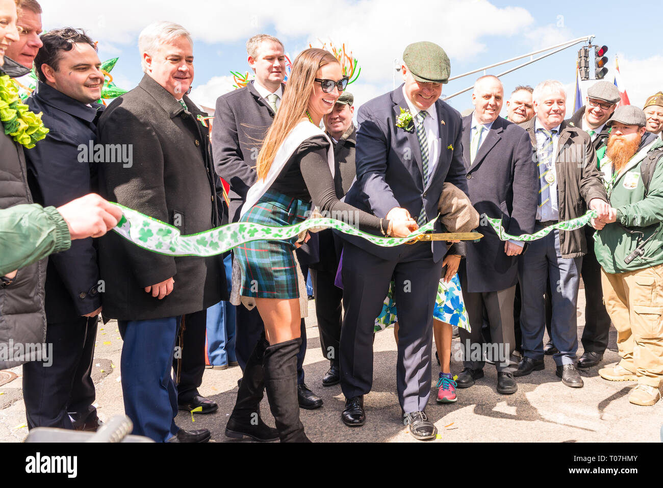 Ribbon cutting ceremony at the South Boston Saint Patrick's Day Parade ...