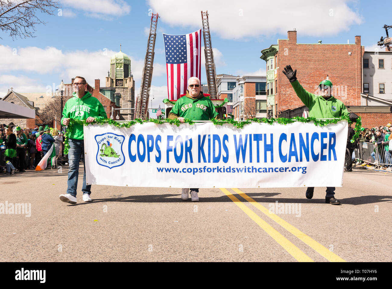 Cops for Kids with Cancer charity group marching at the South Boston ...