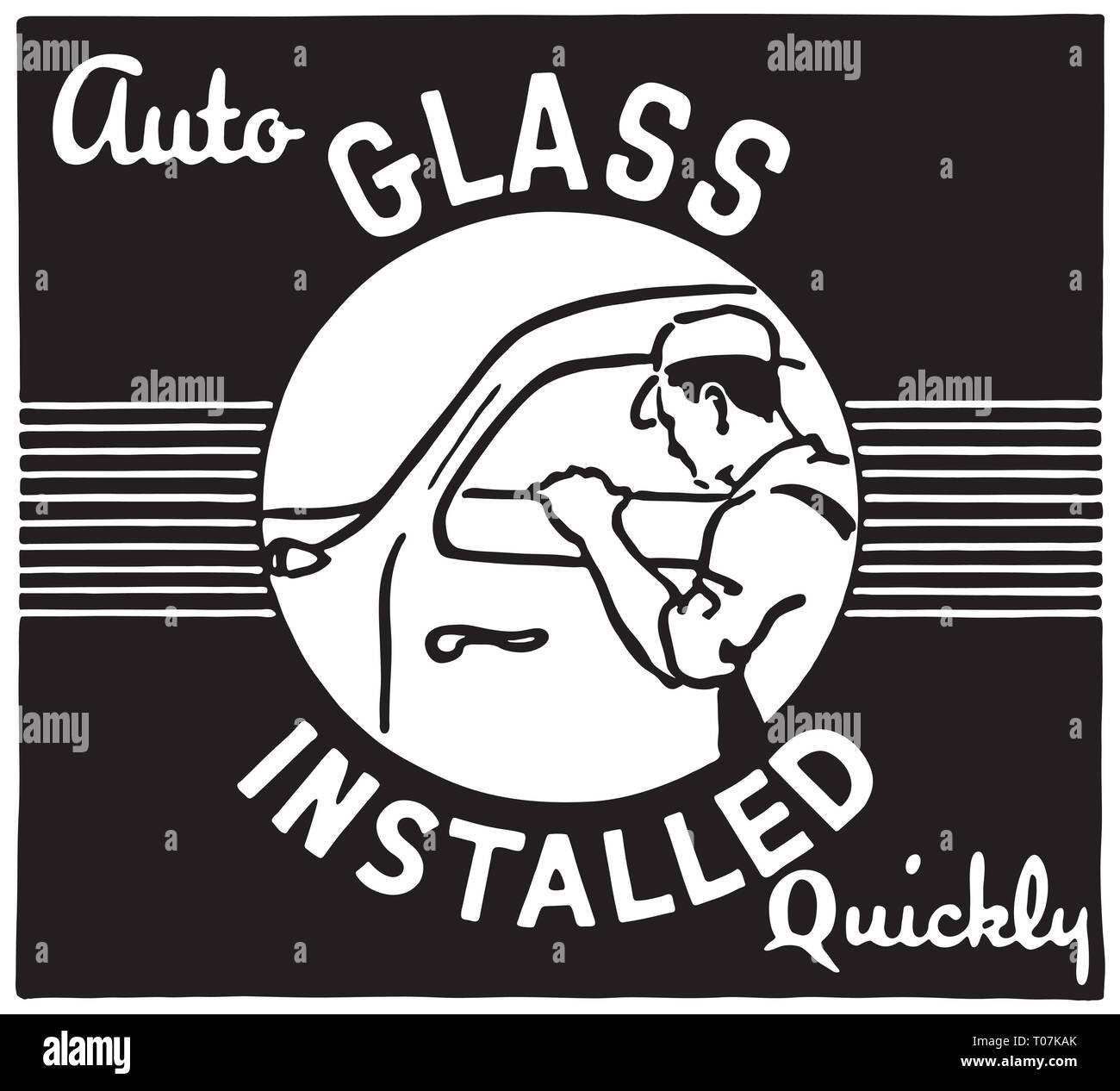Auto Glass Installed Stock Photo - Alamy