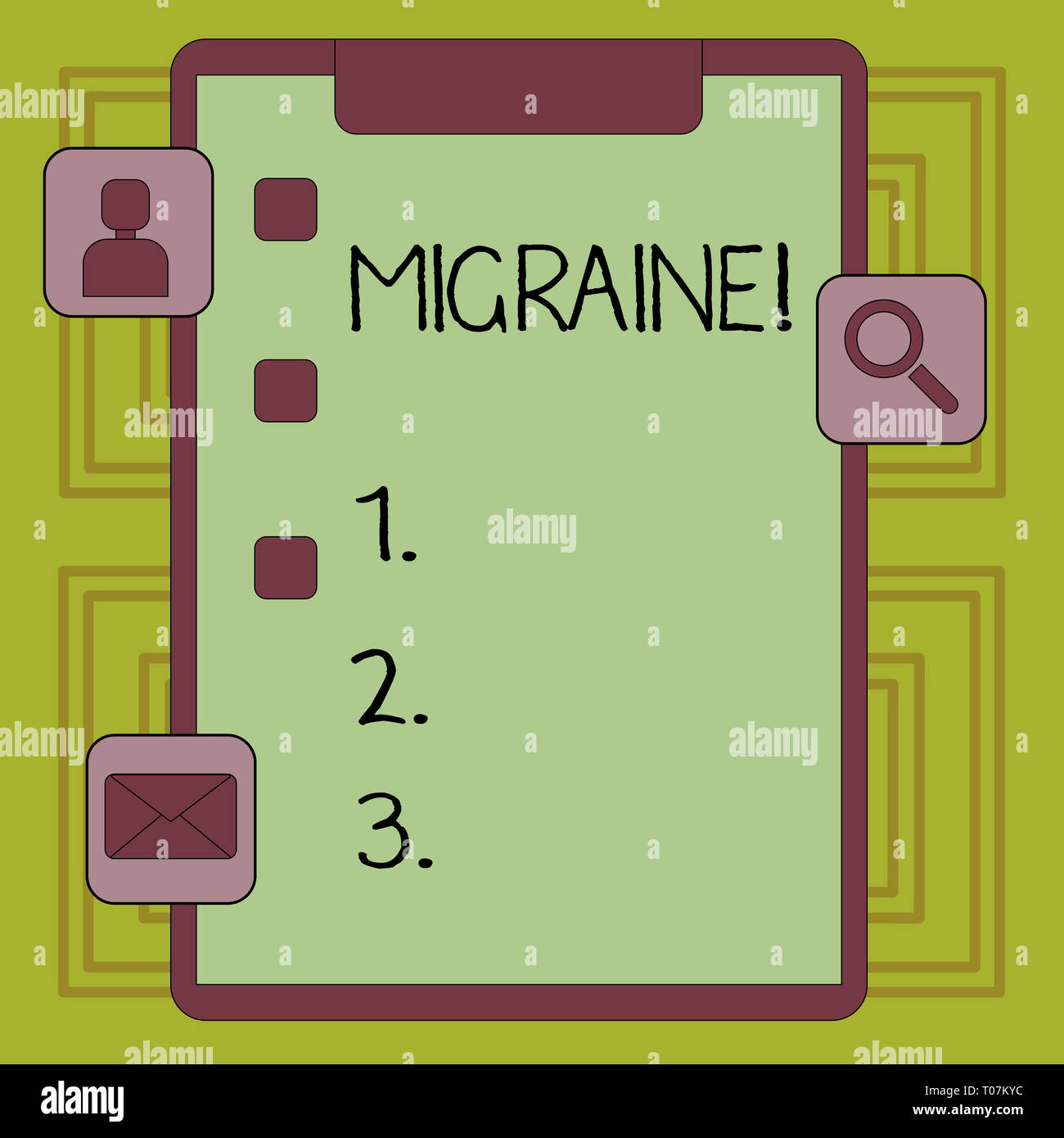 Conceptual hand writing showing Migraine. Concept meaning Recurrent ...