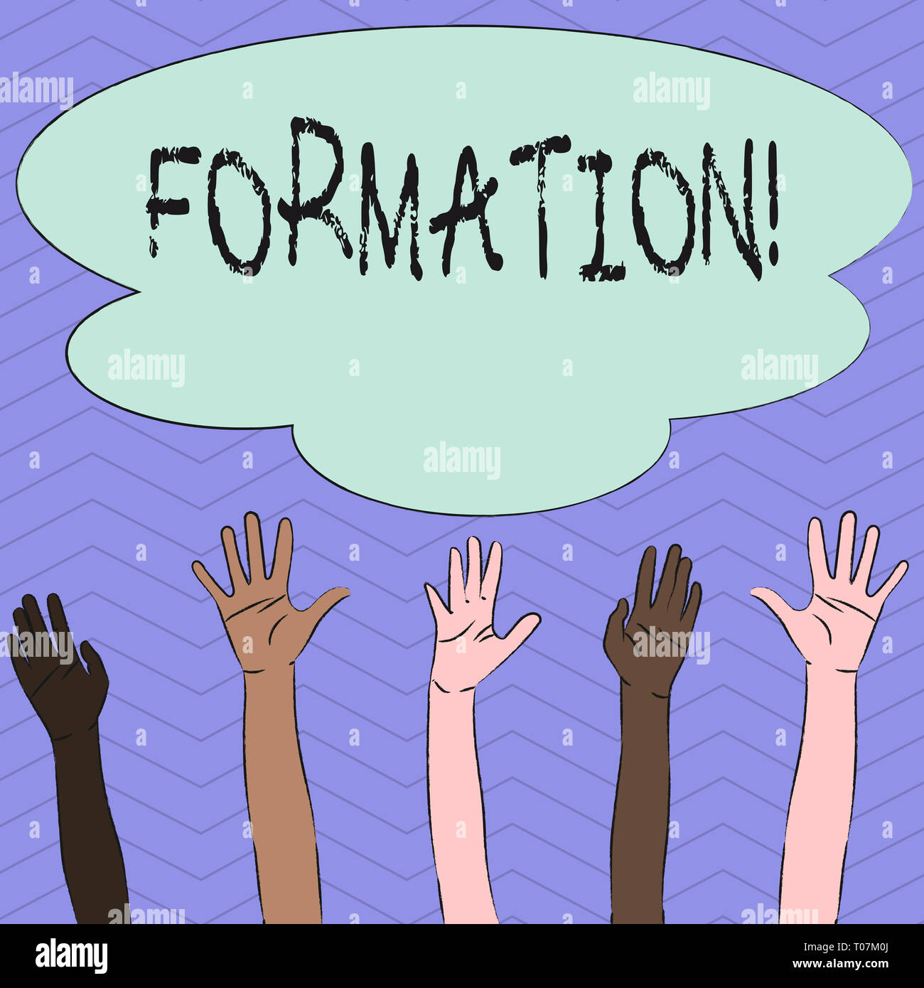 Conceptual hand writing showing Formation. Concept meaning Body of ...