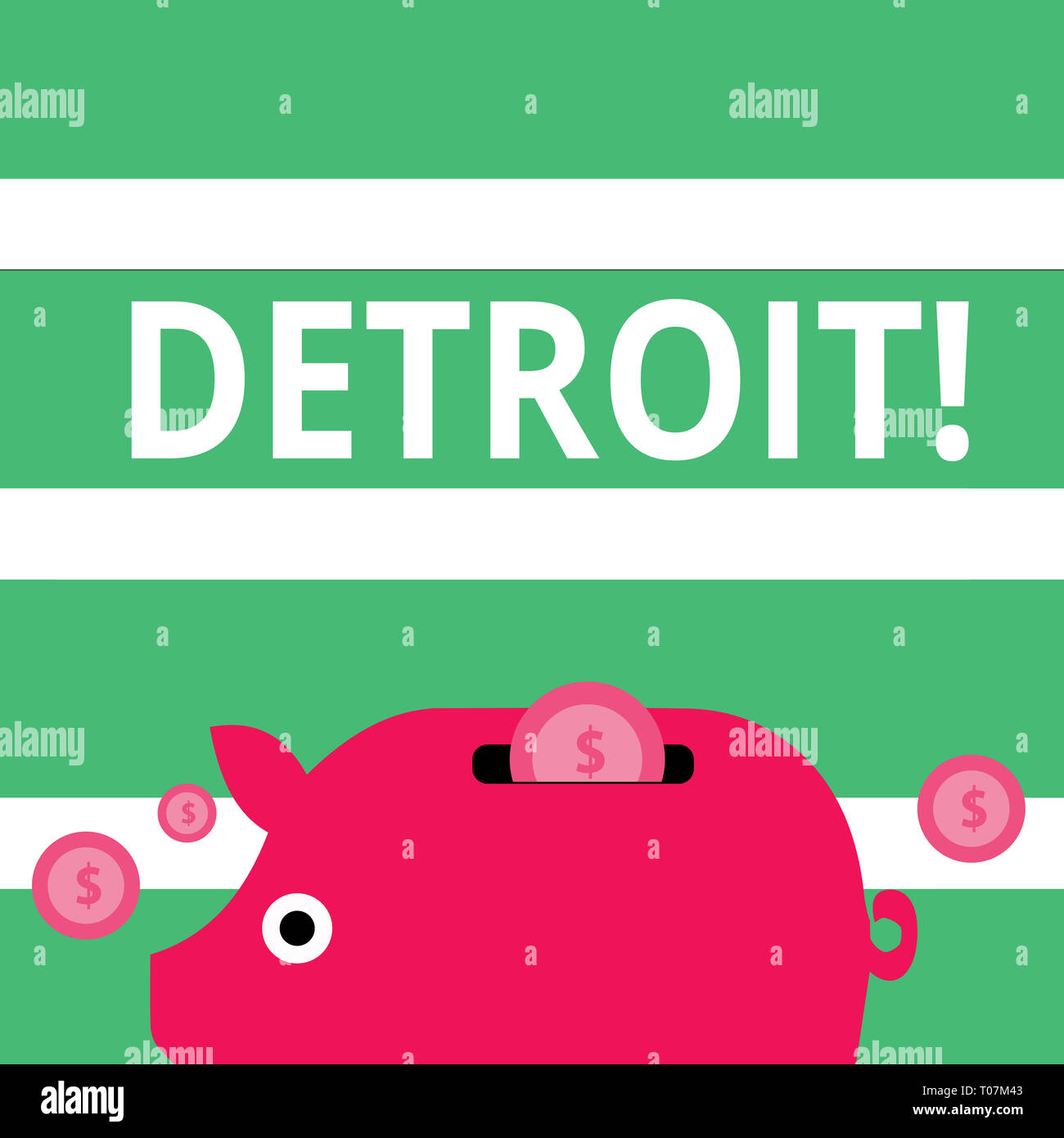 Handwriting text Detroit. Conceptual photo City in the United States of ...