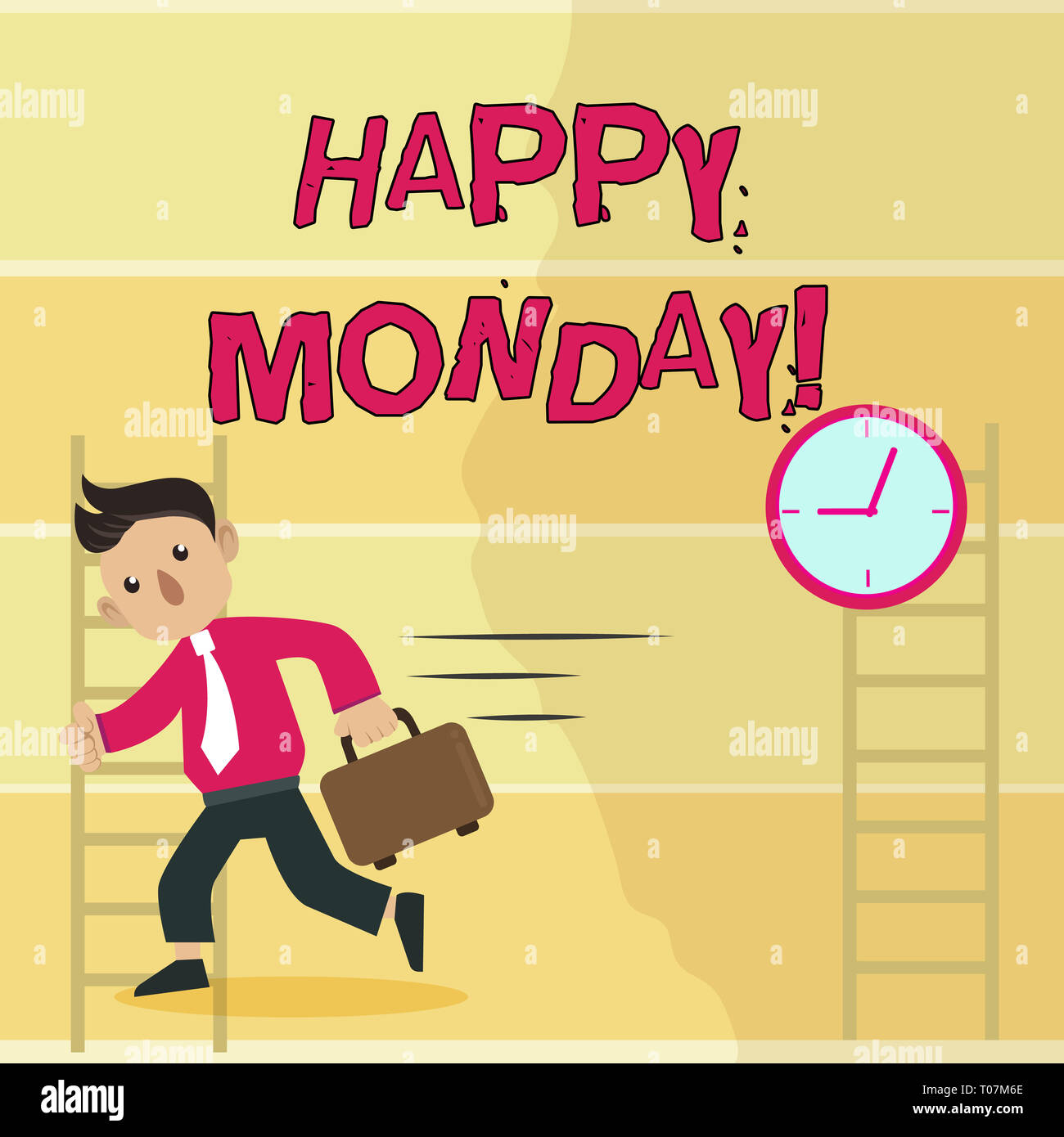 Writing note showing Happy Monday. Business concept for telling that ...