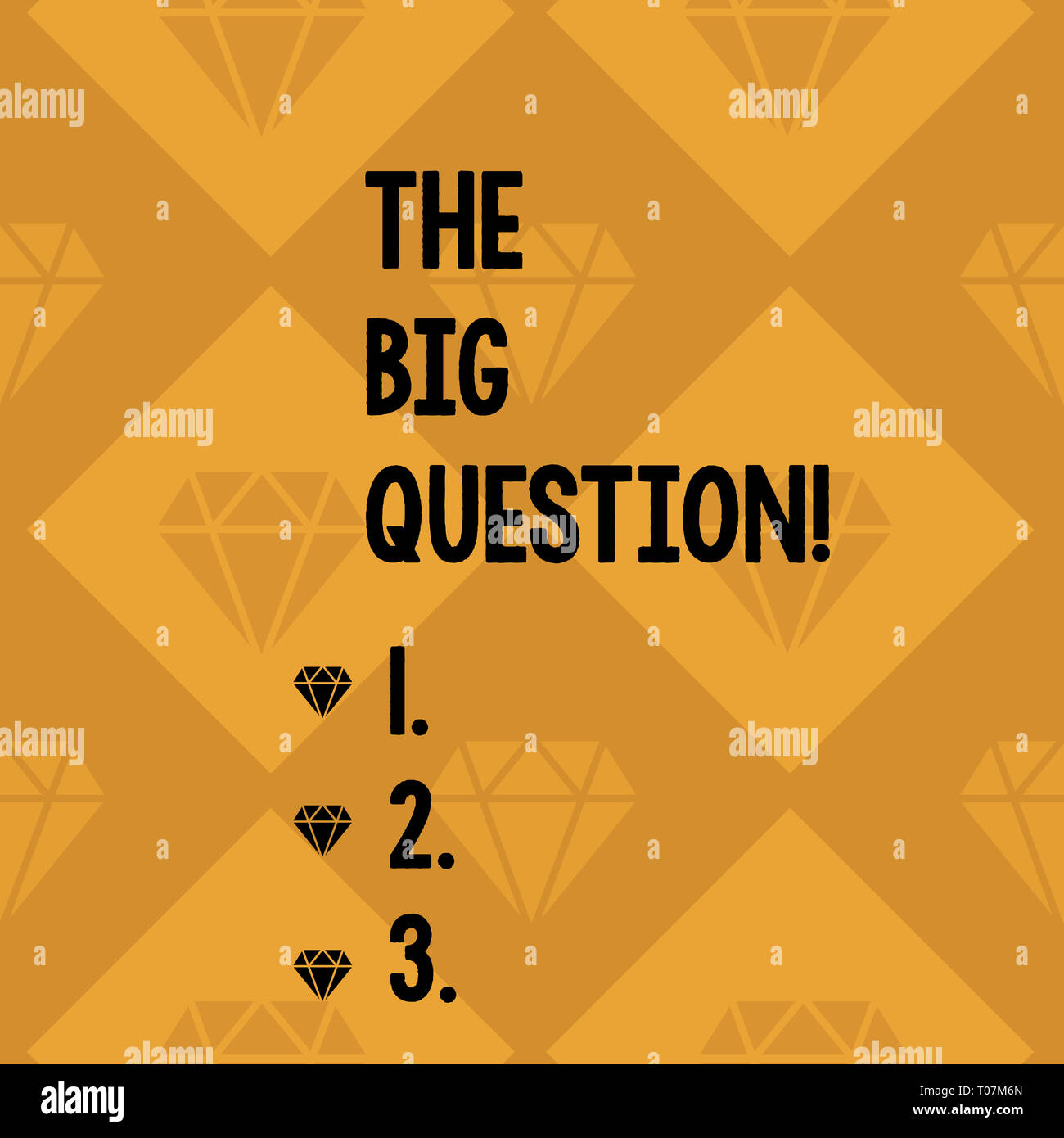 Conceptual hand writing showing The Big Question. Concept meaning great ...