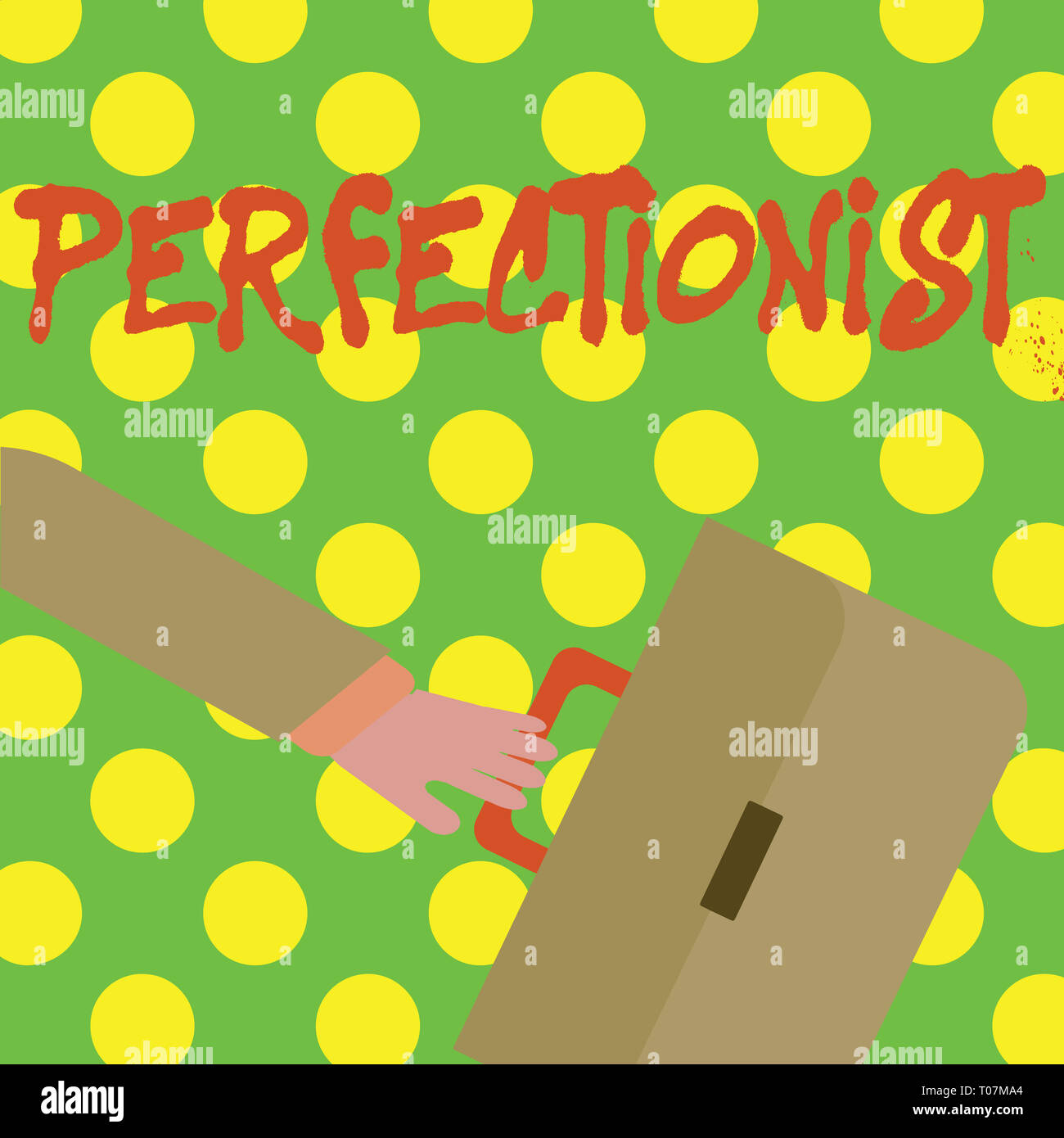 Writing note showing Perfectionist. Business concept for Person who ...