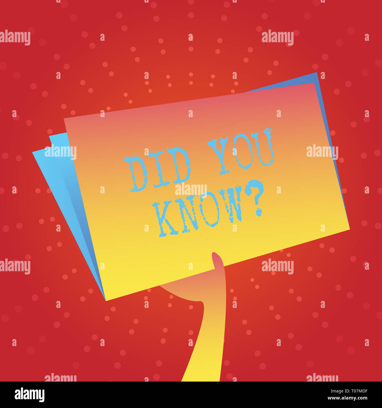 Writing note showing Did You Know Question. Business concept for when ...