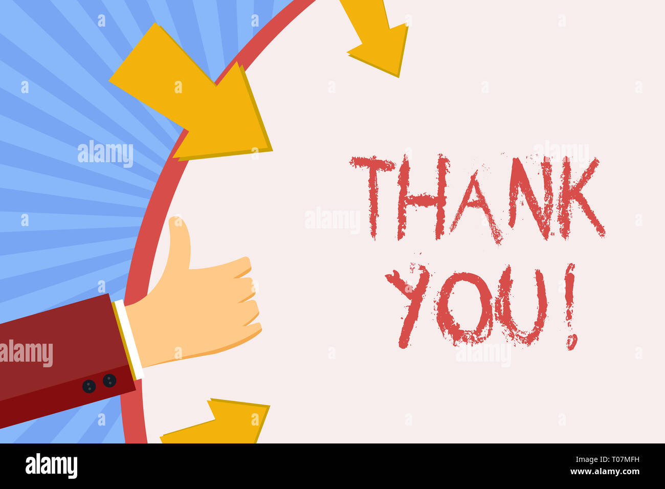 Writing note showing Thank You. Business concept for polite expression ...