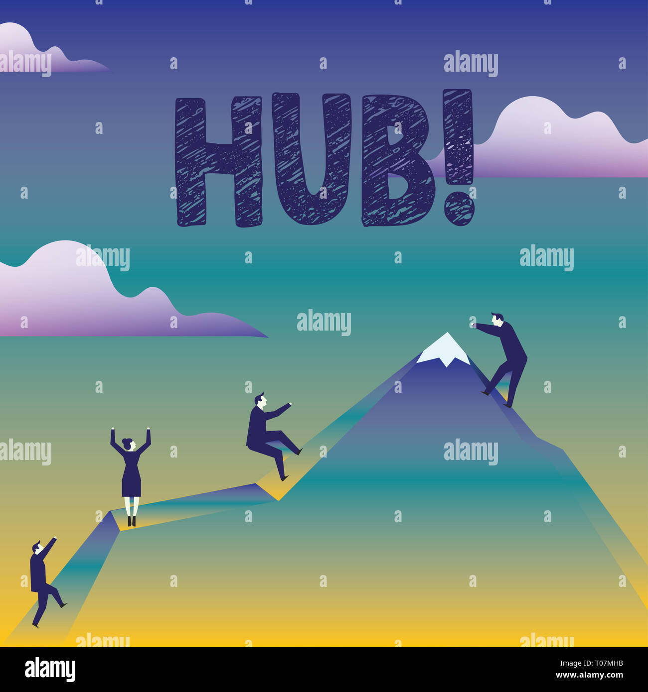 Text sign showing Hub. Business photo text Device connecting computers ...