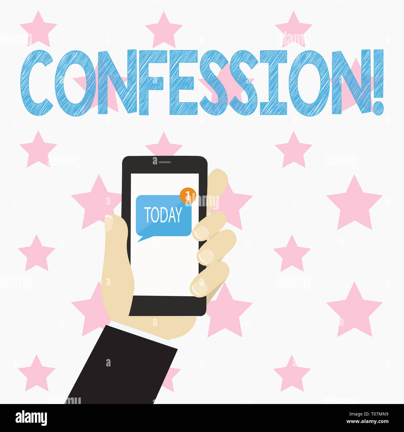 Text sign showing Confession. Business photo text Admission Revelation ...