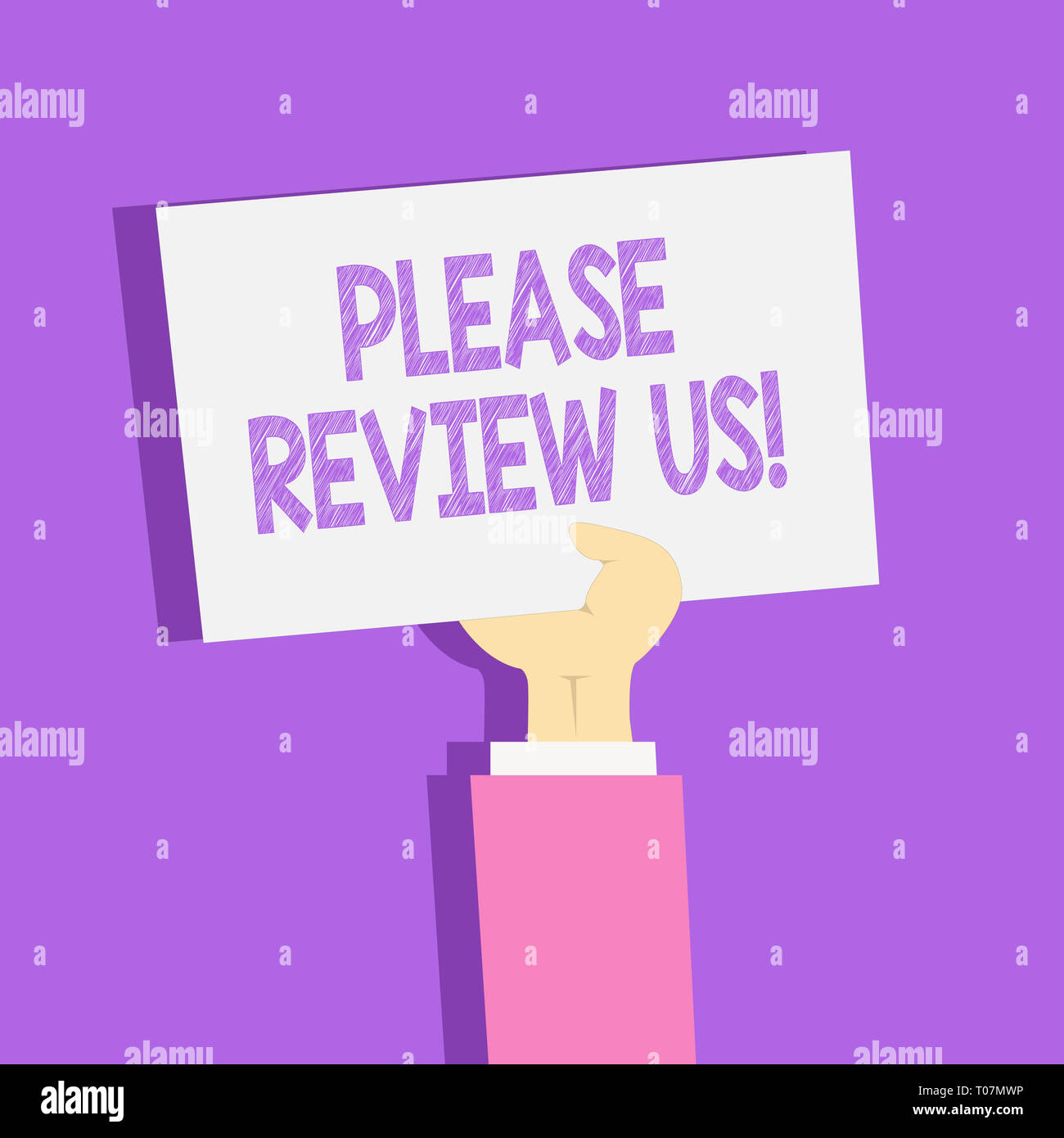 Text sign showing Please Review Us. Business photo showcasing situation ...