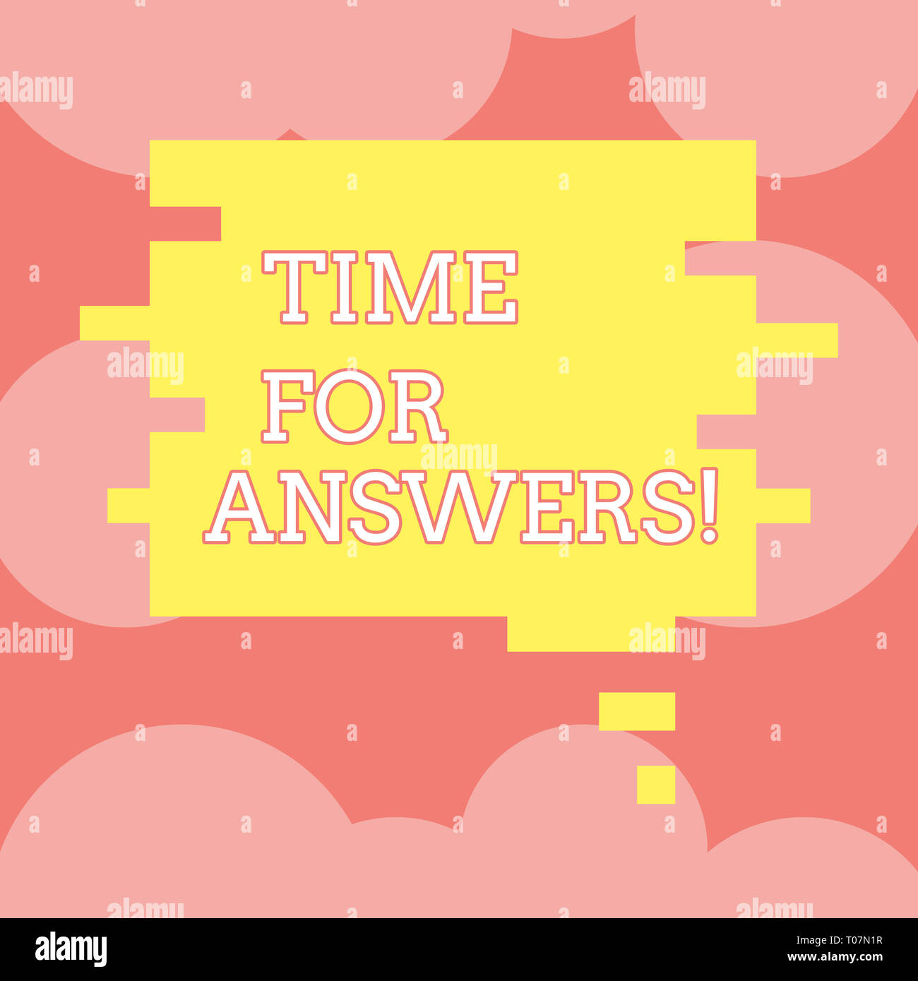 Writing note showing Time For Answers. Business concept for right ...