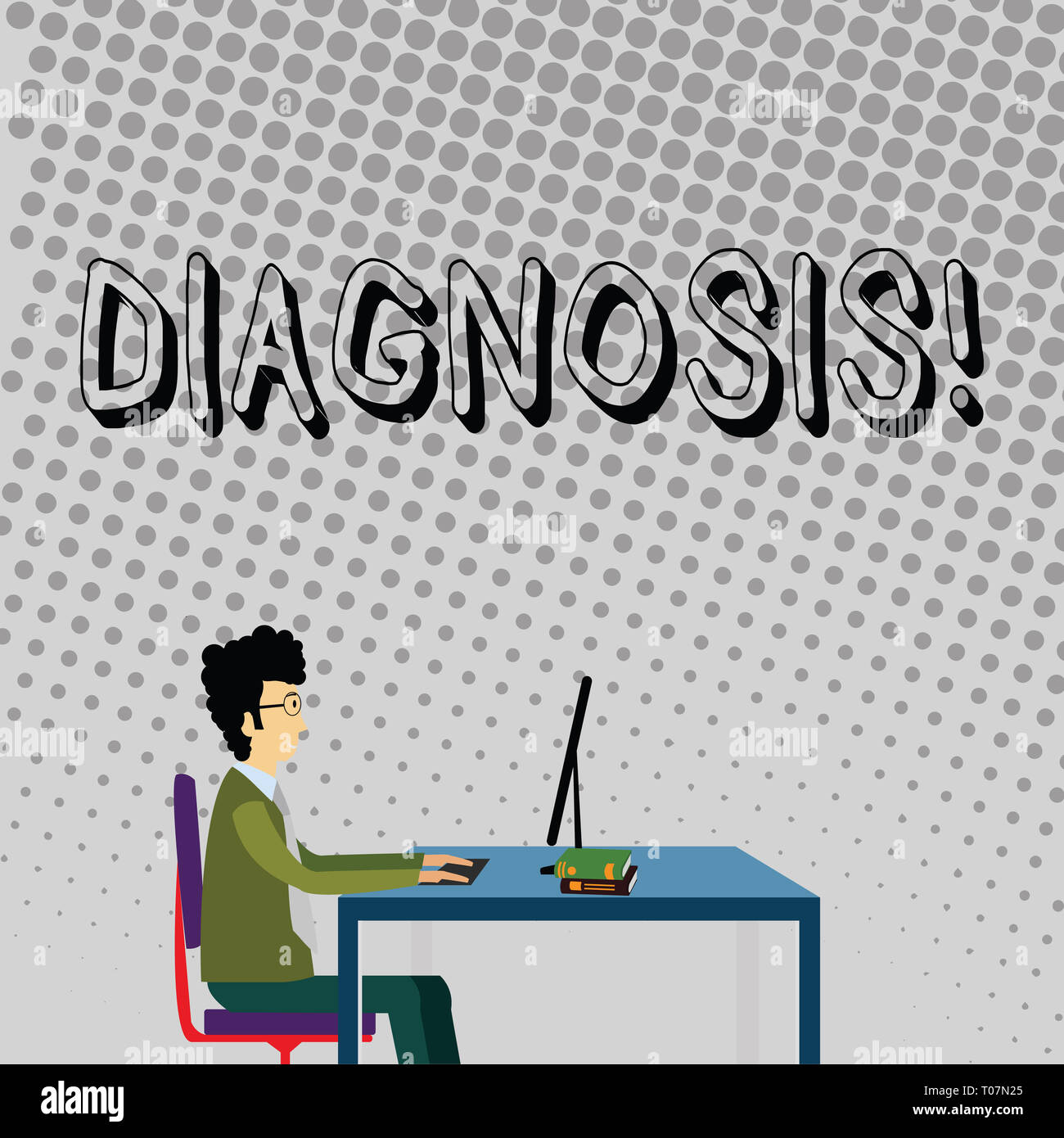 Handwriting text Diagnosis. Conceptual photo Judgment about particular ...