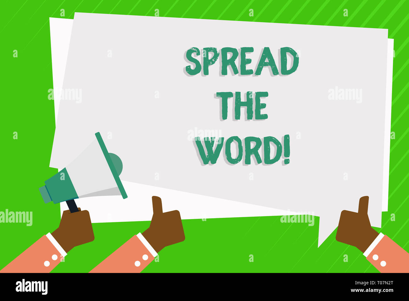 Conceptual hand writing showing Spread The Word. Concept meaning Run ...