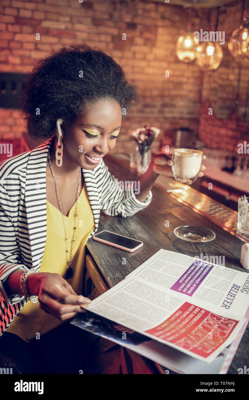 African american woman in stripped hi-res stock photography and images ...
