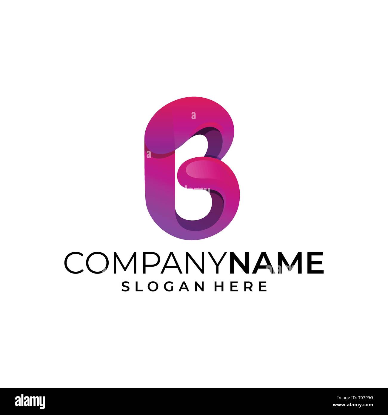 Abstract Letter B Design illustration vector template. Suitable for ...