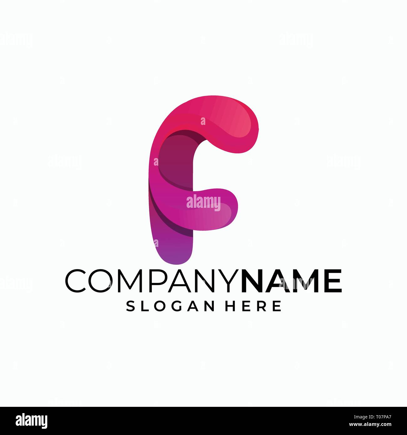 Abstract Letter F illustration vector template. Suitable for Creative ...