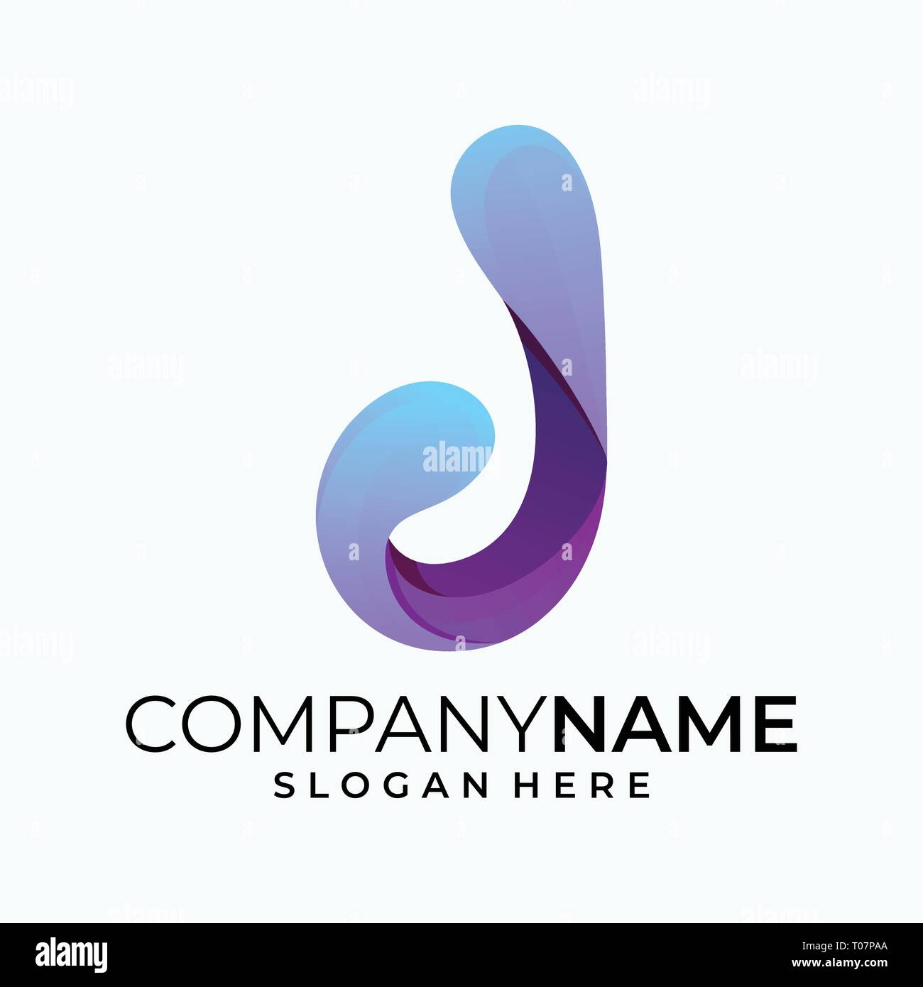 Abstract Letter J illustration vector template. Suitable for Creative ...