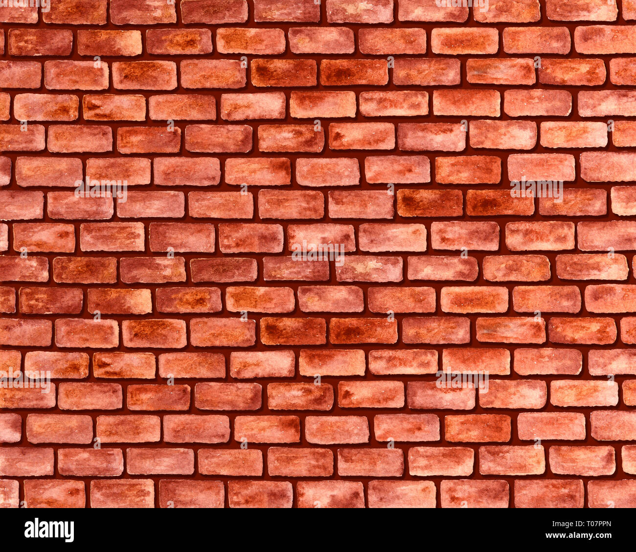 Brick Wall Drawing With Color