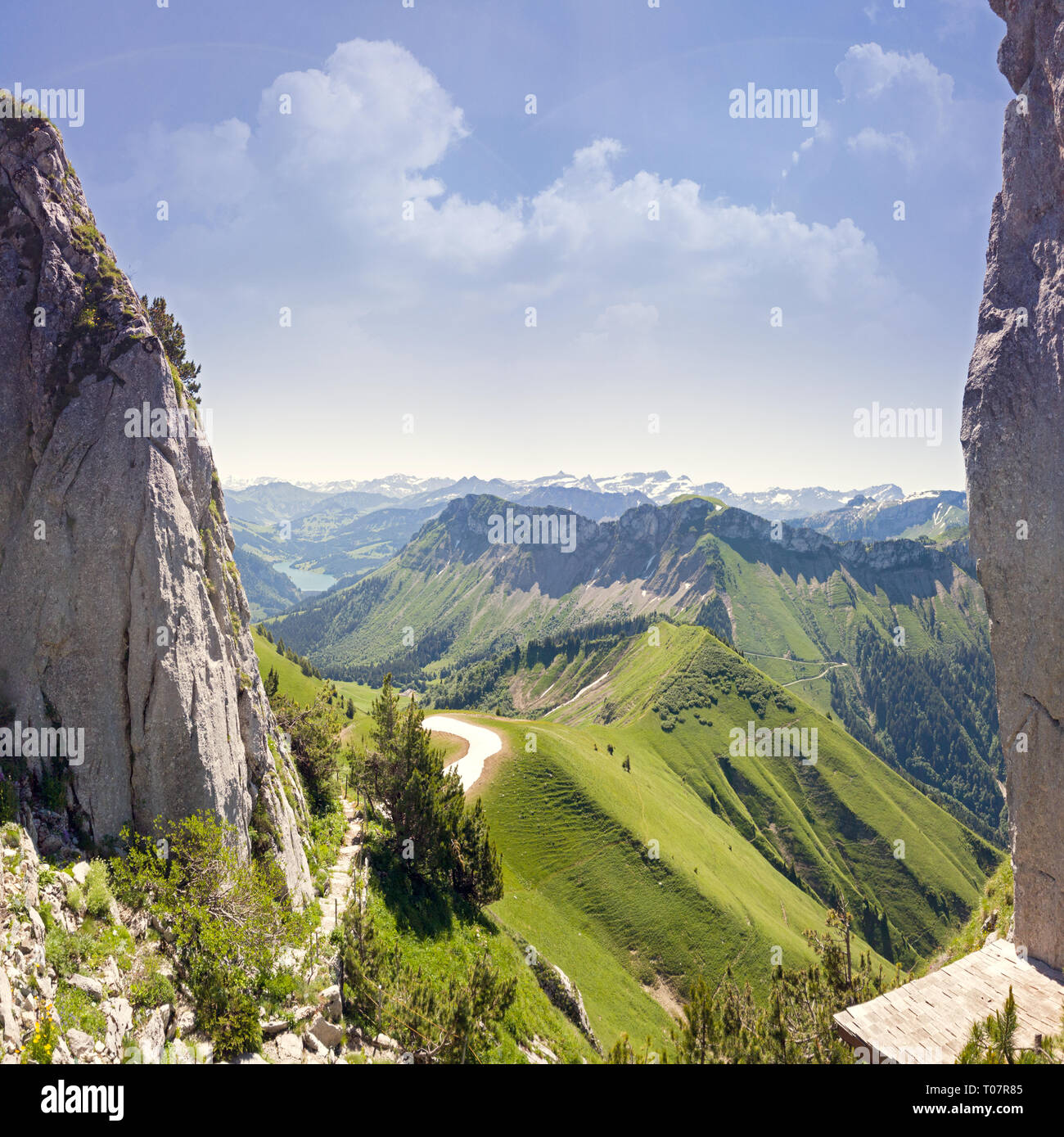 Alpine views of Peaks, rocks, pathways, forests and mountains ...