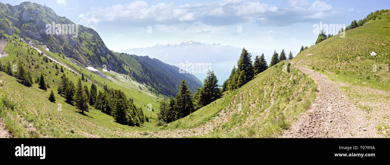 Alpine views of Peaks, rocks, pathways, forests and mountains ...